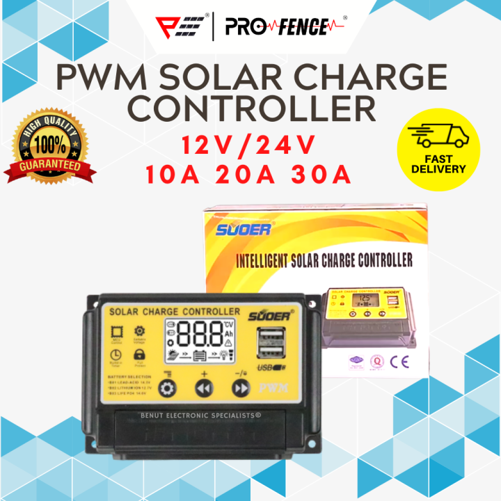 12V/24V 10A 20A 30A PWM Solar Charger Controller Solar Controller Auto USB Charge Controller ...
