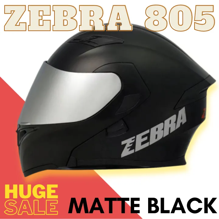 ZEBRA 805 MATTE BLACK MODULAR HELMET | Lazada PH