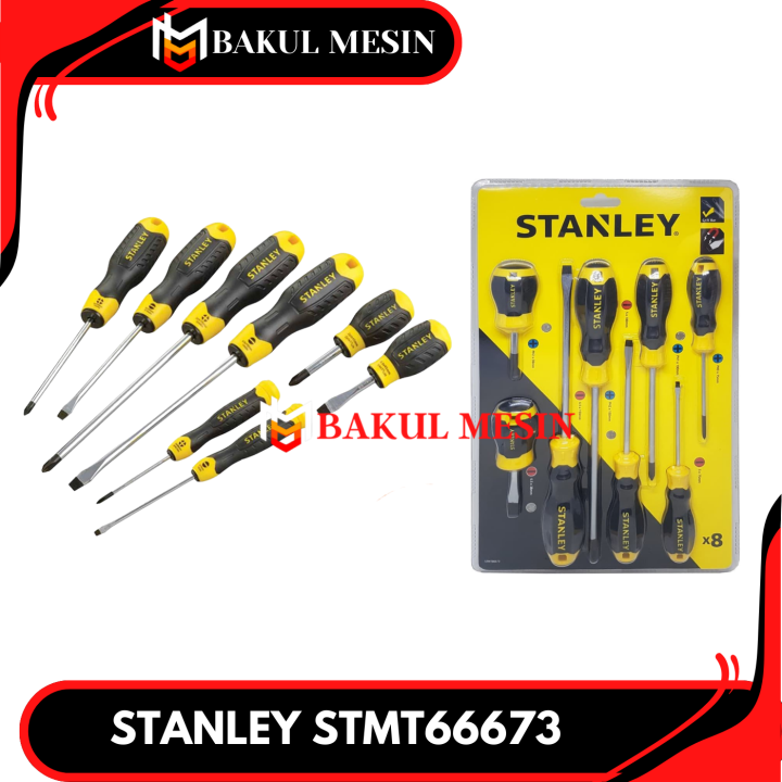 STANLEY OBENG SET 8PCS CUSHION GRIP SCREWDRIVER SET STMT66673 | Lazada ...