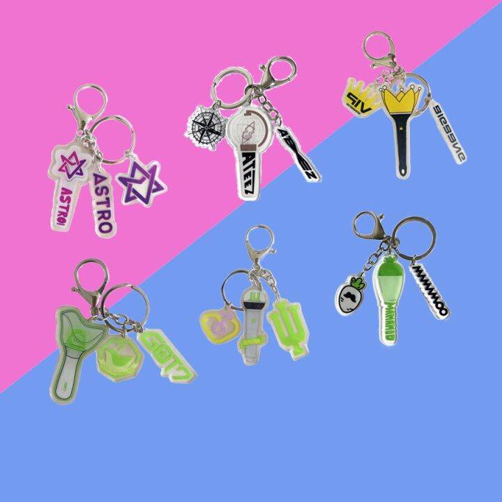 [Hot K] KPOP Astro IU Ateez Stray Kids Seventeen Twice Keychain Keyring ...