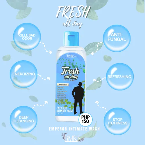 No.1 Top Selling BMRS Fresh All Day EMPEROR INTIMATE WASH 150ml (For ...