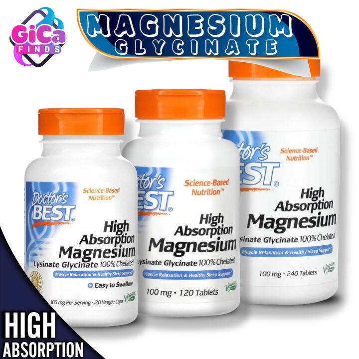 High Absorption Magnesium 100% Chelated, 100 mg,120 Tablets | Lazada PH