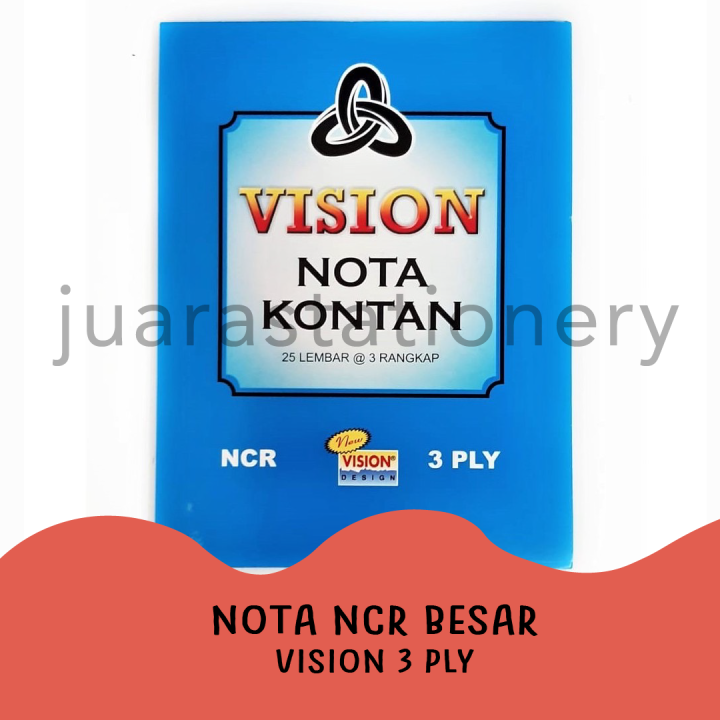 Nota NCR Besar 3 ply VISION / Nota Rangkap 3 Tiga Tanpa Karbon ...