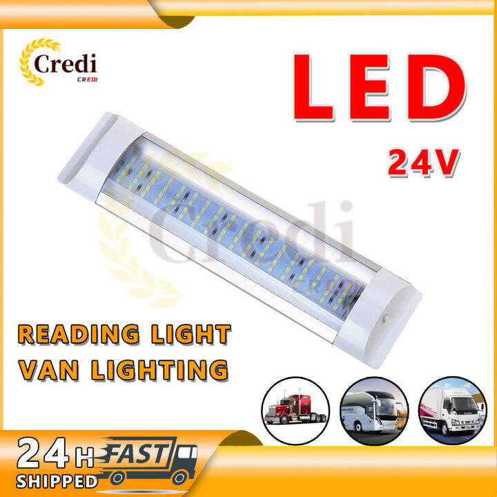 24V 72 LED High Brightness Universal interior Lights Carriage Lights ...