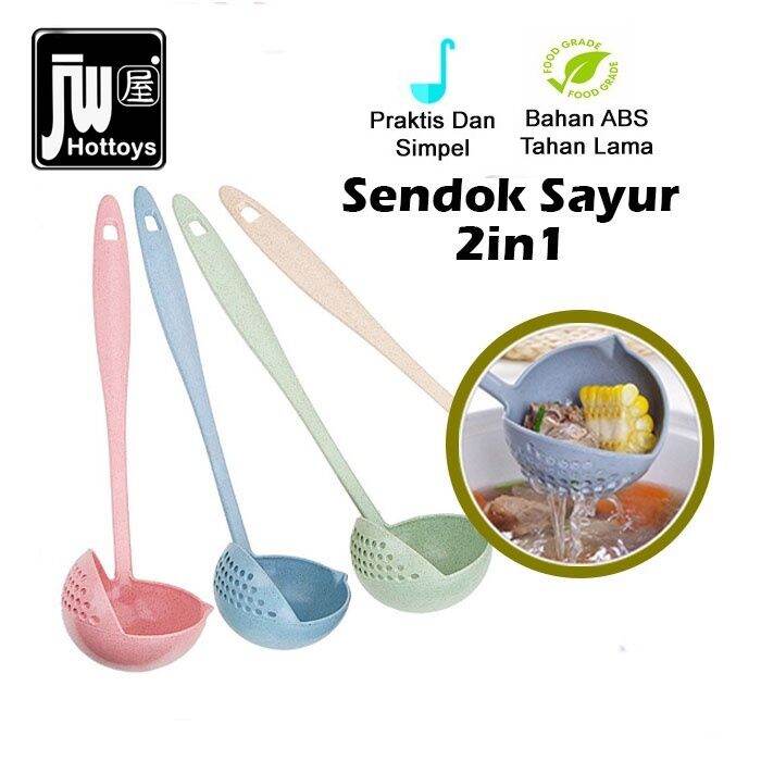 Centong Sayur 2in1 Peniris Kuah Sop Saring Sayur Lubang 2 in 1 Sendok 2 ...