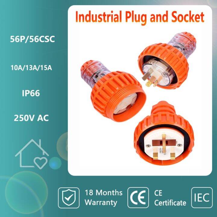 ☃ 3P 13A Industrial Plug and Socket 3P 10A Electrical Connectors IP66 ...