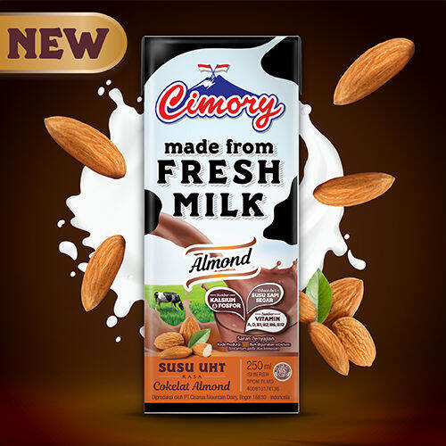 Cimory UHT Choco Series Almond 250 ml SUSU CIMORY UHT 250 ML RASA BARU ...