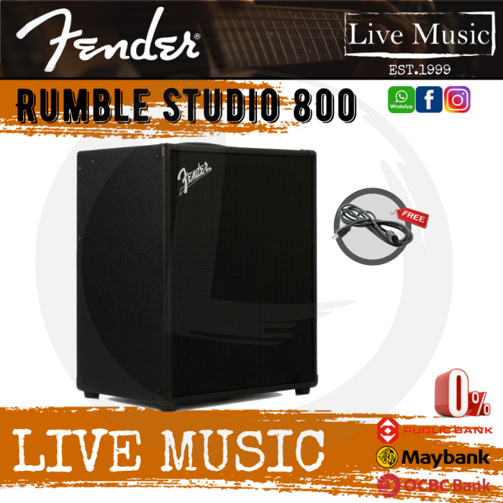 Fender Rumble Studio 800 - 800 watts, 2x10 Stage Bass Amplifier (Studio ...