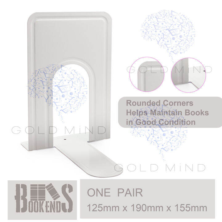 Heavy Duty Metal Bookends 7 1/2" Height 1 Pair (2pcs) Bookend, Book End ...