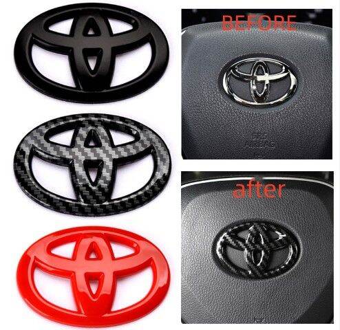 TOYOTA Car Steering Wheel Emblem Badge Sticker For Toyota Avanza Vios ...
