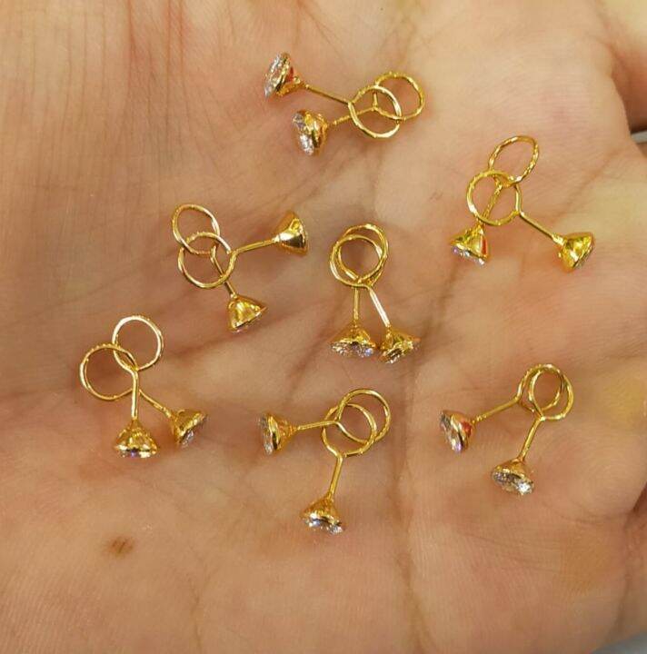 Anting tusuk model toge, perak asli 925, harga 25500/pasang | Lazada Indonesia