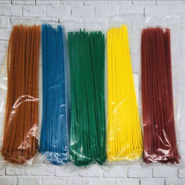 kabel ties 3,6x300 warna hijau, merah, kuning, biru | Lazada Indonesia