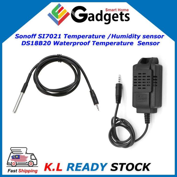 Sonoff SI7021 Temperature and Humidity sensor DS18B20 Waterproof Temperature Sensor for TH16 ...