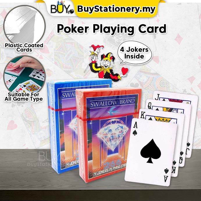 Swallow Brand 266 Plastic Coating Poker Playing Card Daun Terup ...