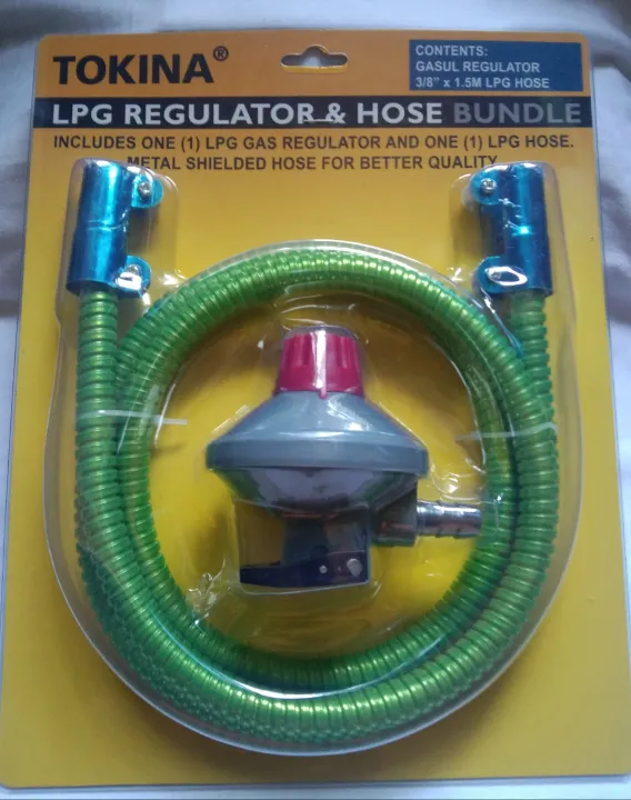TOKINA GAS REGULATOR AND LPG HOSE BUNDLE FOR SNAP ON/ GASUL ( DE SALPAK ...