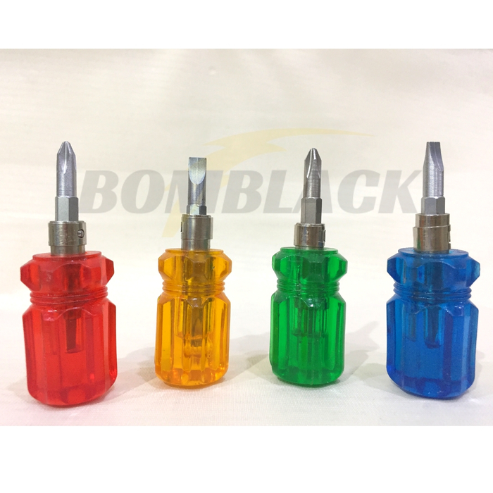 Obeng Mini Kecil Pendek Plus Minus Bolak Balik Bogel Cebol Warna ...