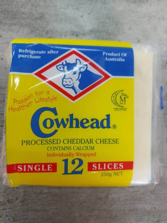 COWHEAD PROCESSED CHEDDAR CHEESE (12 PCS) | Lazada