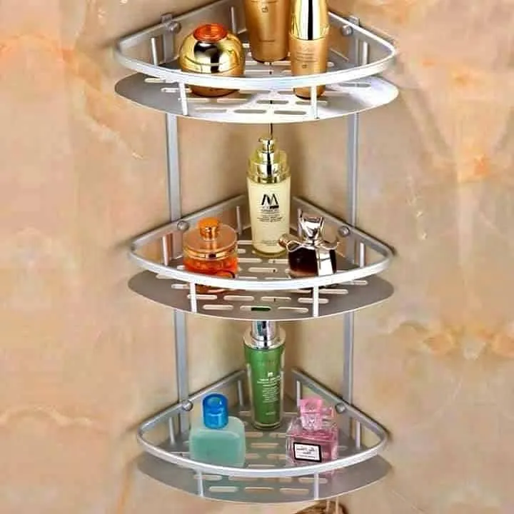 3 Layer Triangular Bathroom Corner Organizer Rack With Hook | Lazada PH