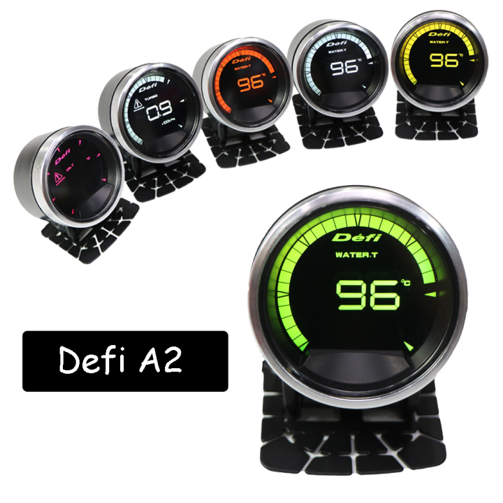 ใหม่ Defi A1เจ็ดสีจอแสดงผล LCD OBD รถวัดอุณหภูมิน้ำ Urbo ความดันน้ำมัน ...