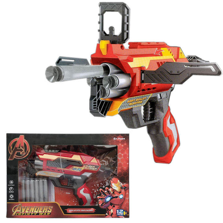 Super Hero Transforming Nerf Soft Bullet Blaster Darts Toy Avengers ...