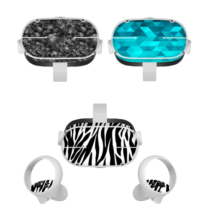 1set Cartoon Skin Decals for Oculus Quest 2 VR Glasses stickers PVC vr ...