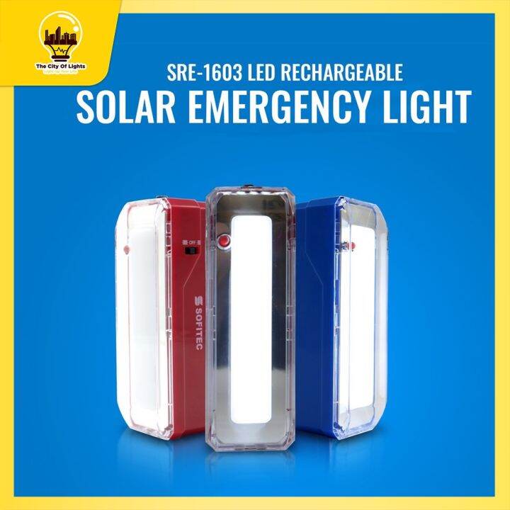 TCLS Solar 16LEDs Rechargeable Emergency Light Sofitec SRE-1603 | Lazada PH