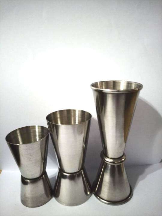 Jigger gelas ukur untuk mengukur takaran campuran minuman stainless ...