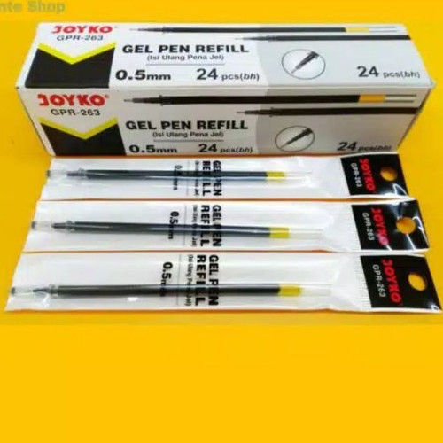 Isi Pulpen Gel JK 100 JOYKO / Refill Pulpen Gel Joyko GPR 263 (24 PCS ...