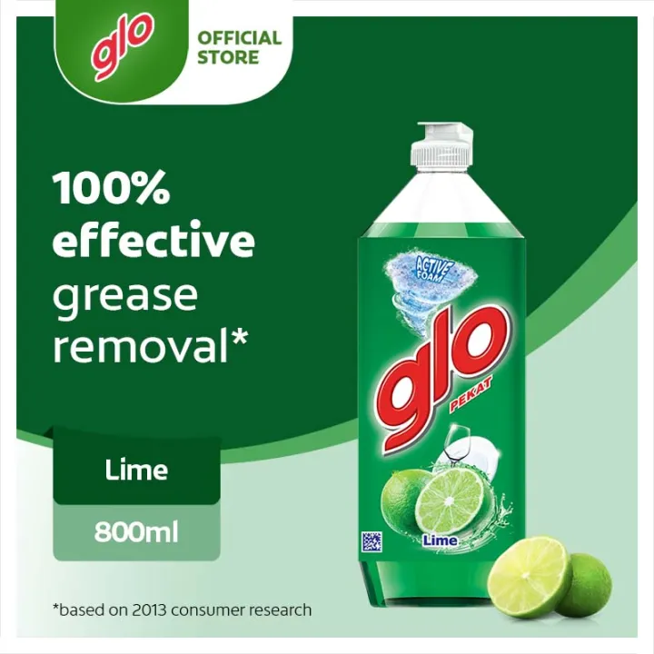 Glo Active Foam Lime Dishwashing Liquid 800ml | Lazada