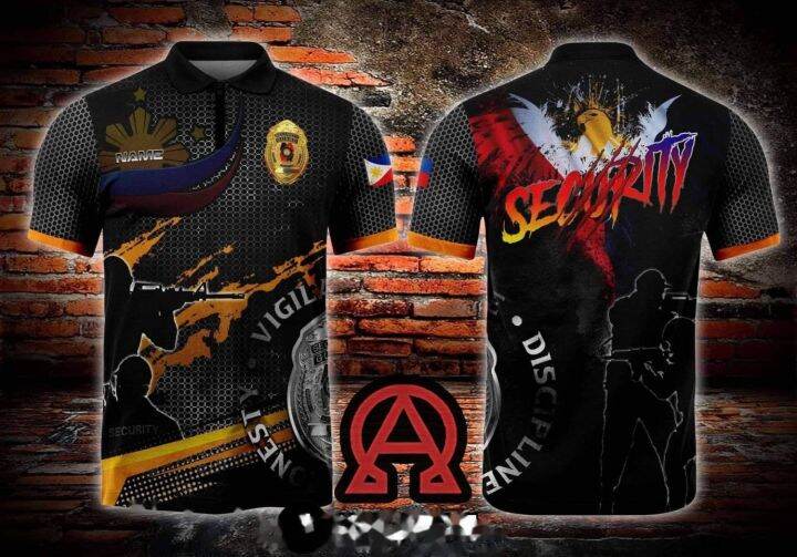 SECURITY GUARDS AND SECURITY OFFICERS 🗣🗣 FULL SUBLIMATION SECURITY POLO ...
