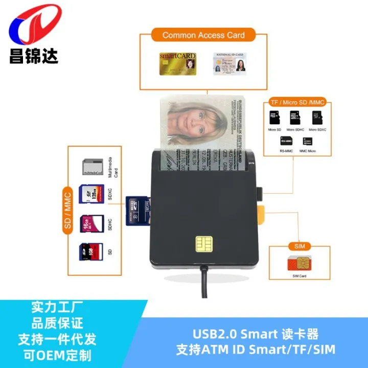 USB ATM ID smart card reader mobile phone SIM card SD TF multi-function ...