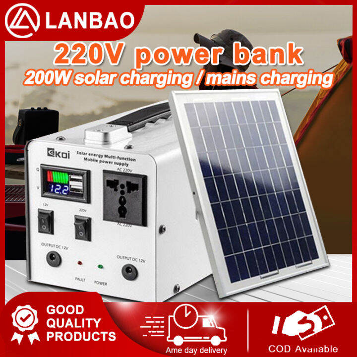 78800mAh Outdoor 220V Portable Solar Generator Fast Charge Large ...