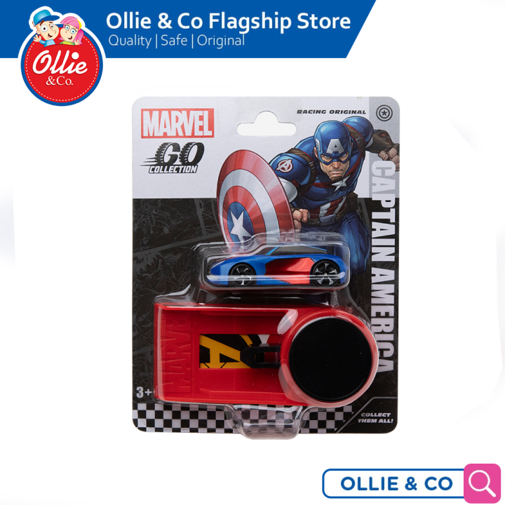 Marvel Go Collection Racing Launcher Playset with Vehicle Captain ...