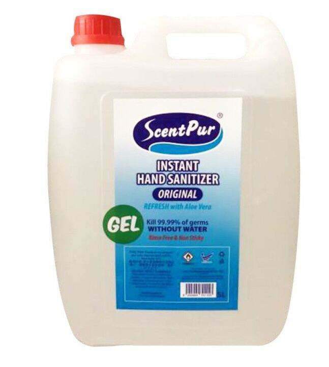 ScentPur Instant Gel Hand Sanitizer (70% Alcohol Gel Form) 5 Liters / 5 ...