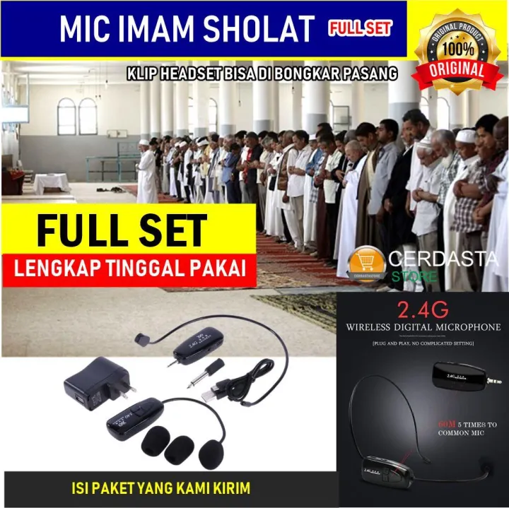 Mic Imam Masjid Microphone wireless mic 2.4 ghz pemandu umroh cerdasta ...