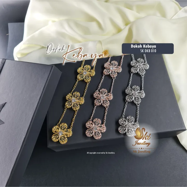 Ski Jewellery Dokoh Kebaya Brooch with Necklace and Pin for Adults ...