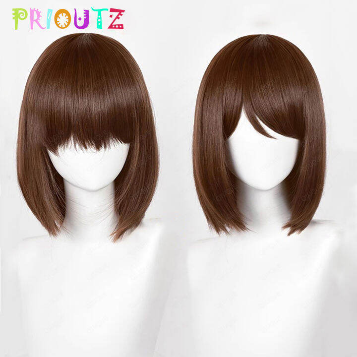 Shoko Ieiri Cosplay Wig Jujutsu Kaisen 32cm Short Bob Brown Hair Anime ...