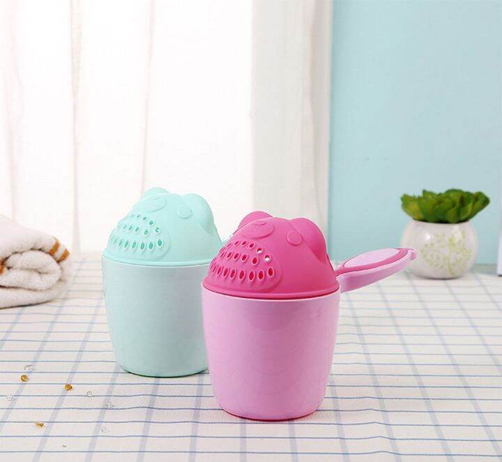 AO Cute Cartoon Baby Shampoo Cup Bathing Shower Spoon Kids Plastic ...