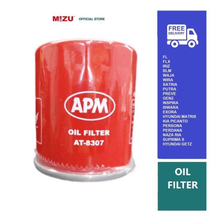 Mizu APM Proton Oil Filter WIRA,WAJA,GEN2,PERSONA,ISWARA,BLM FL FLX ...