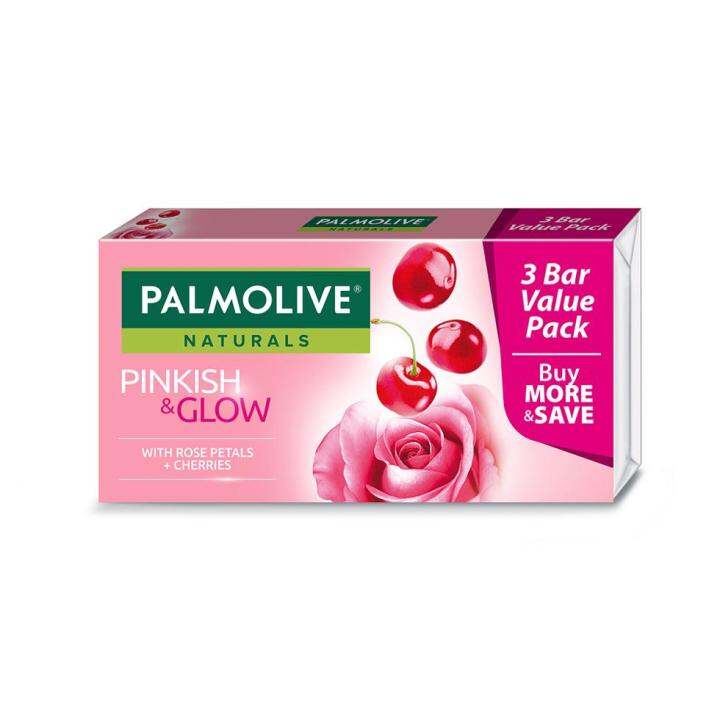PALMOLIVE NATURALS SOAP PINKISH & GLOW (PINK) 3-BAR VALUE PACK 80G ...