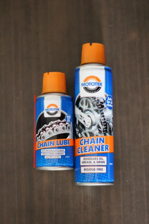 CHAIN CLEANER 250 ml & CHAIN LUBRICANT 120 ml MOTOTEK | Lazada PH