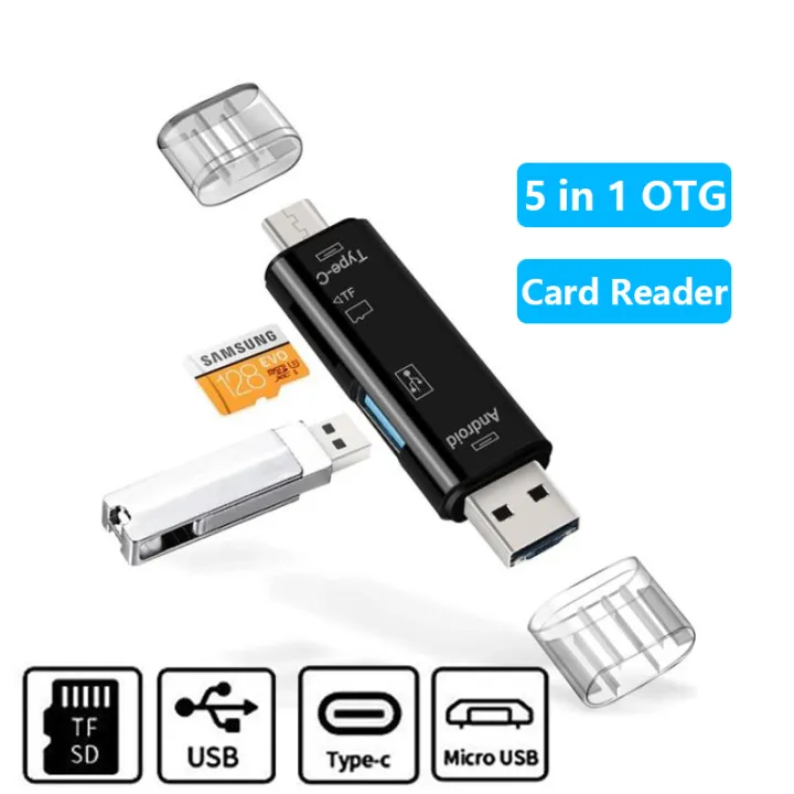 Type-C Pembaca Kartu OTG Memori Adaptor Pembaca Kartu Berkecepatan ...