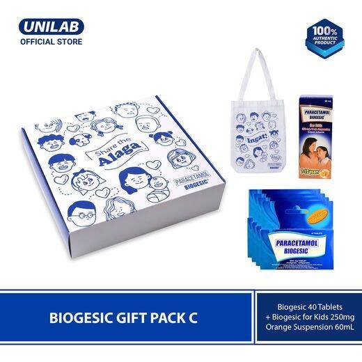 Biogesic Gift Pack C: Biogesic 40 Tablets + Biogesic for Kids 250mg ...