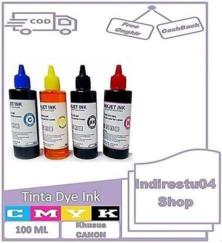 Tinta Refill Botol 100ml Printer Canon Print Black Color Isi Ulang Dye ...