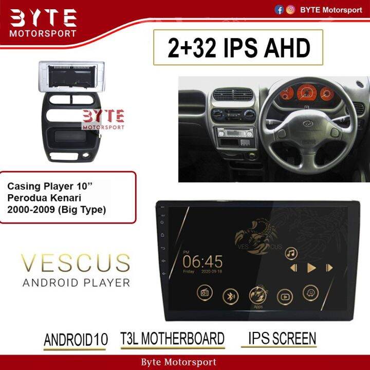 VESCUS 🦂️ Android Perodua Kenari 2000-2009 (Big) T3L Android player 💥 FOC Reverse Camera 💥 | Lazada