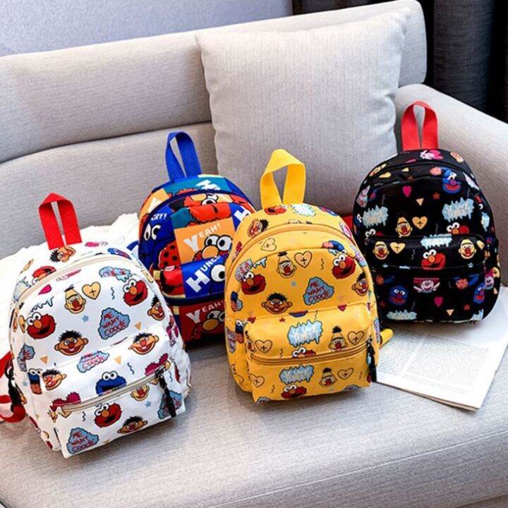 Ready Stock-Cute Cartoon Sesame Street Elmo Backpack Kawaii Cookie ...