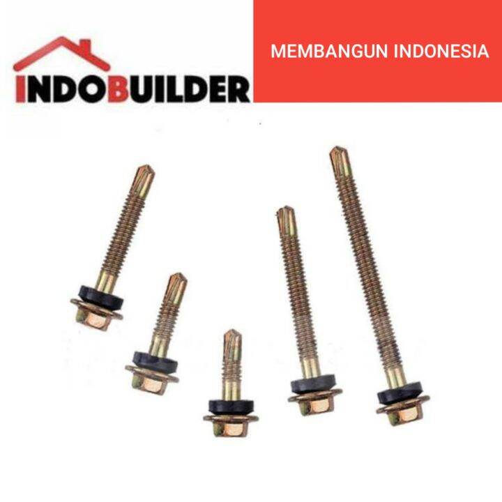 BAUT ROOFING 3 CM ISI 10 PCS PER PACK / SELF DRILLING SCREW | Lazada ...