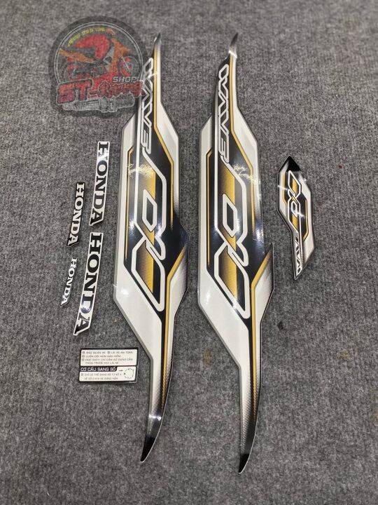 TEM WAVE ALPHA MẪU ZIN 2023. Dán cho Wave 50cc/100cc/110cc ( Tem 3 lớp ...