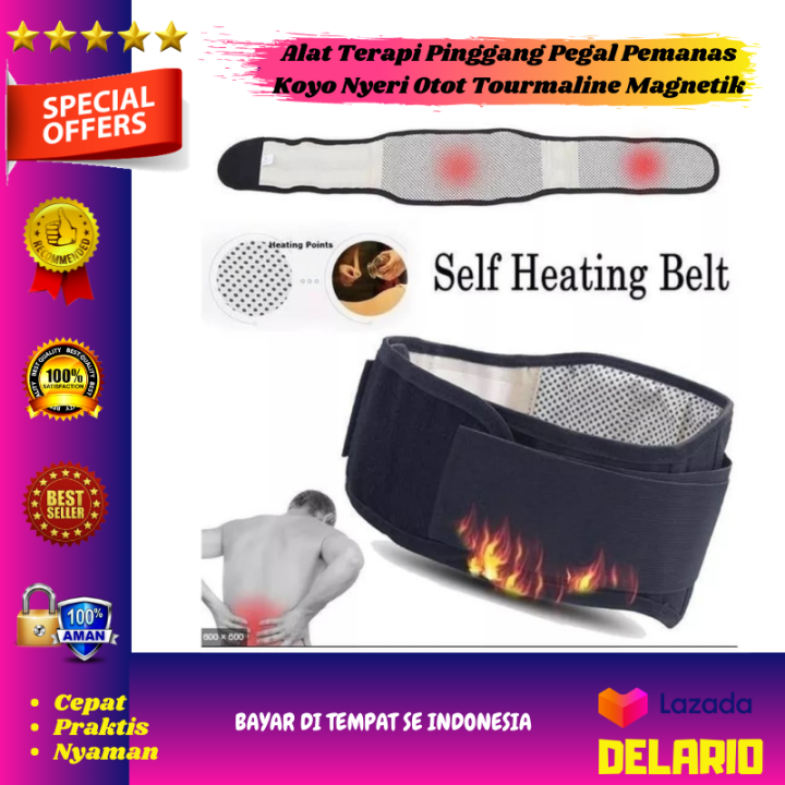 Alat Terapi Pinggang Pegal Pemanas Koyo Nyeri Otot Tourmaline Magnetik ...