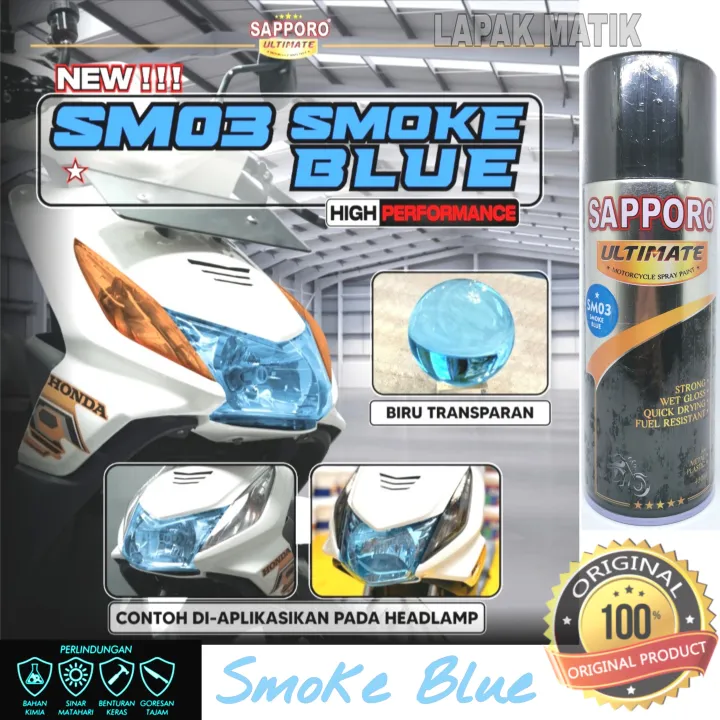 Pilok Sapporo Ultimate SMOKE BLUE / SMOKE BIRU TRANSPARAN SM03 400ML ...